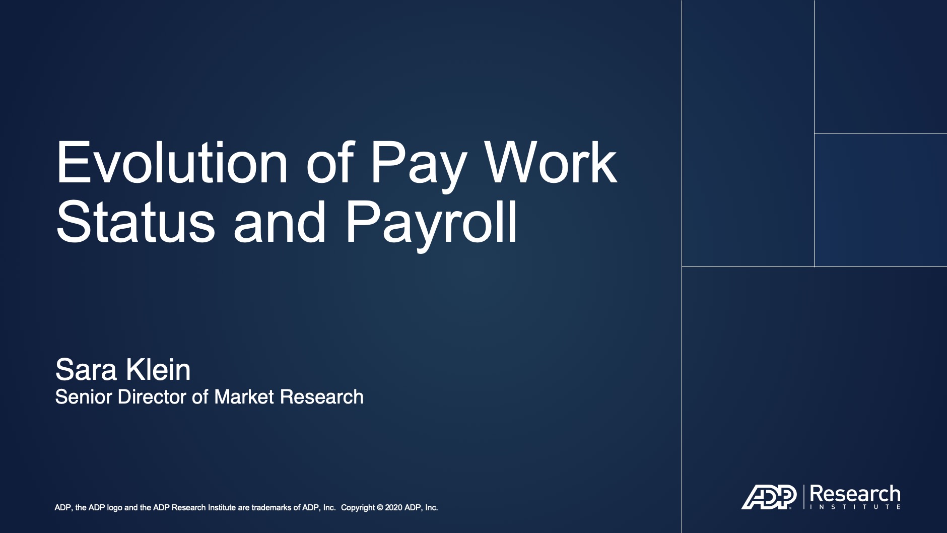 Evolution of Pay Work Status and Payroll - ADP Research